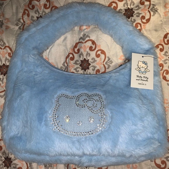 Bags | Hello Kitty Fuzzy Handbag | Poshmark
